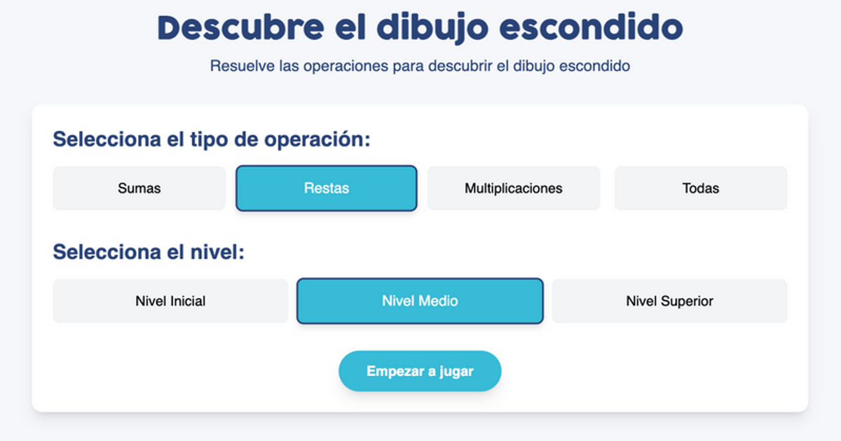Descubre el dibujo escondido